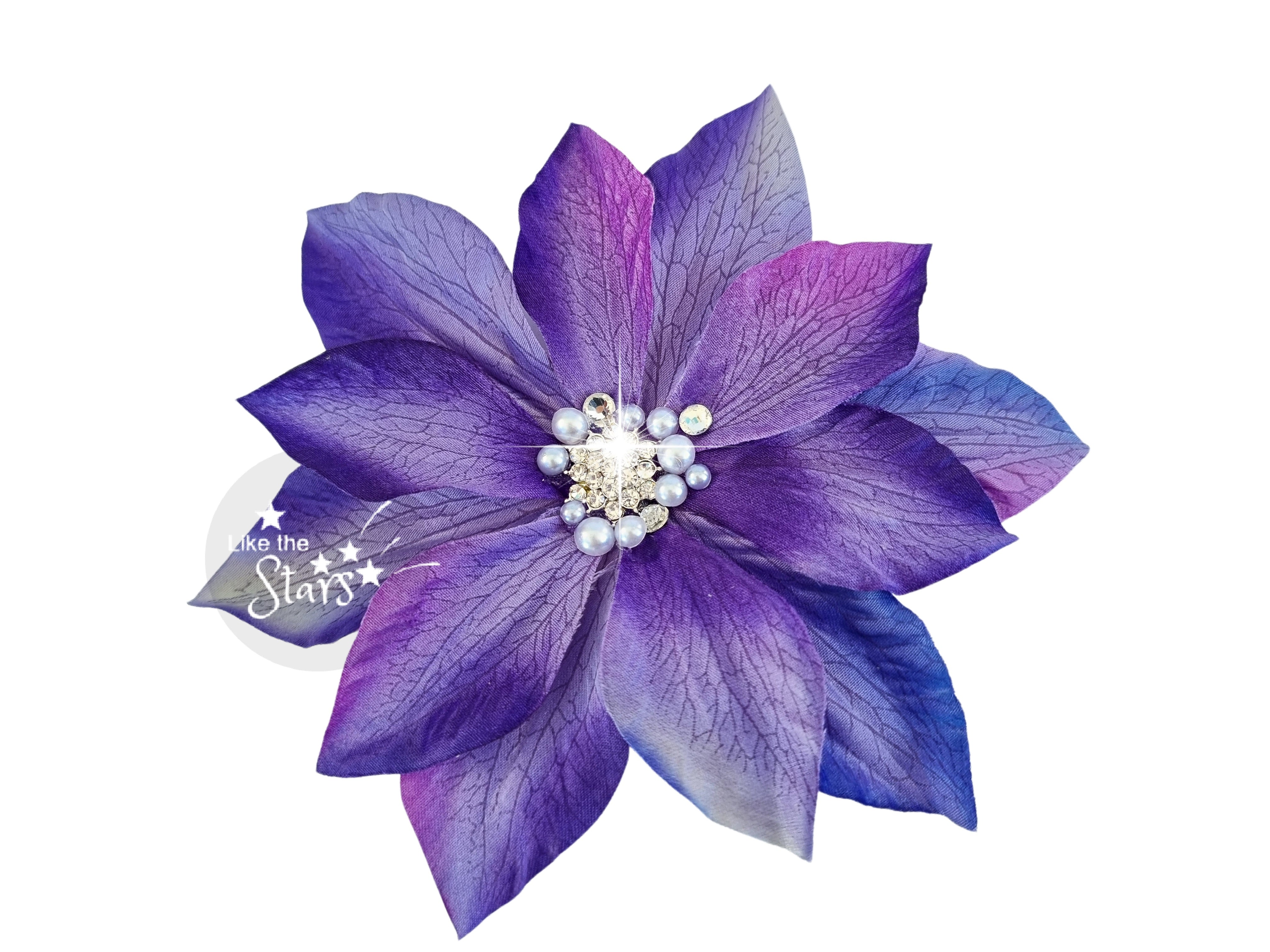 Ariel Purple Flower Hair Clip For Little Mermaid Cosplay – Like The Stars