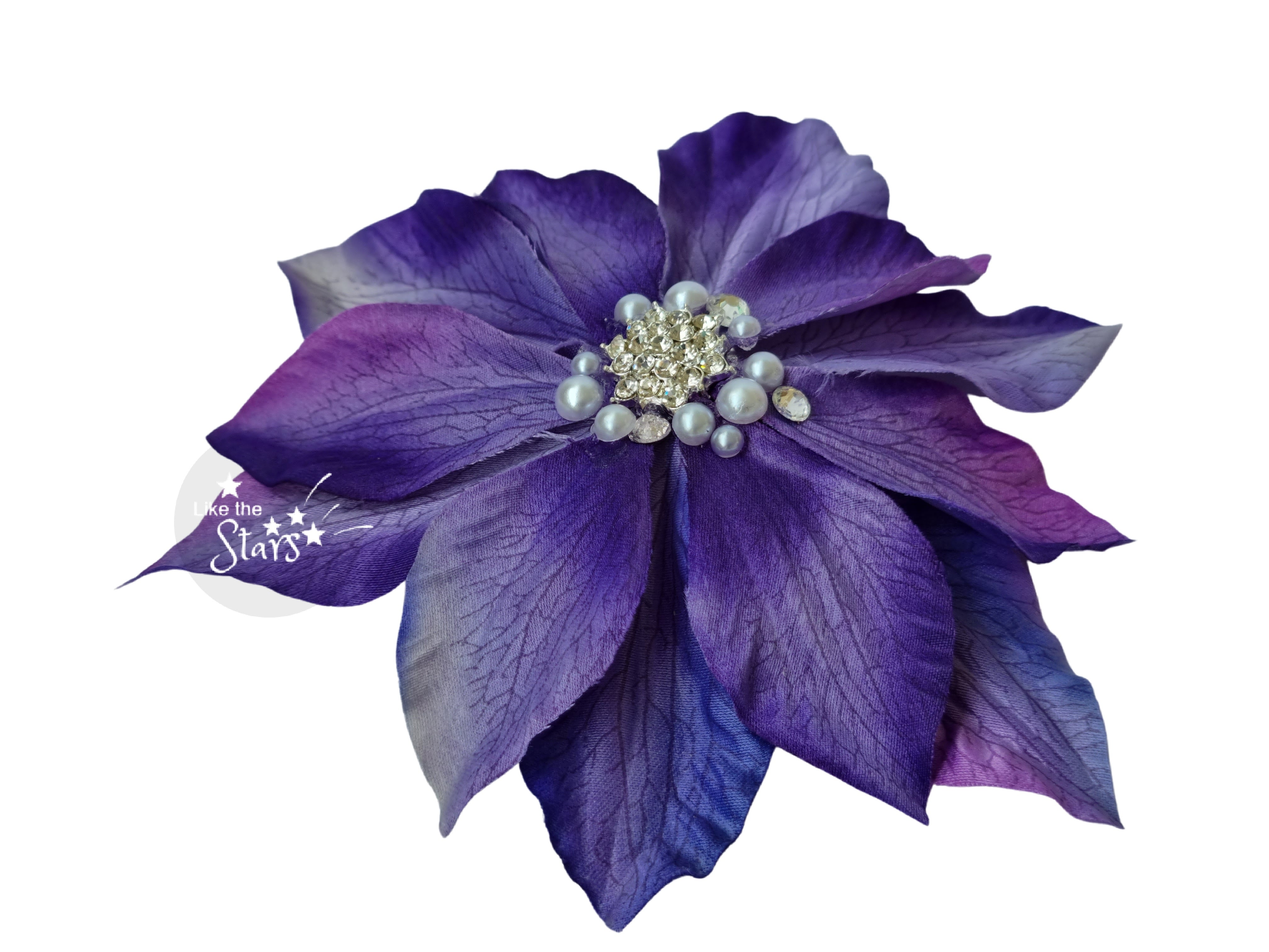 Ariel Purple Flower Hair Clip For Little Mermaid Cosplay – Like The Stars