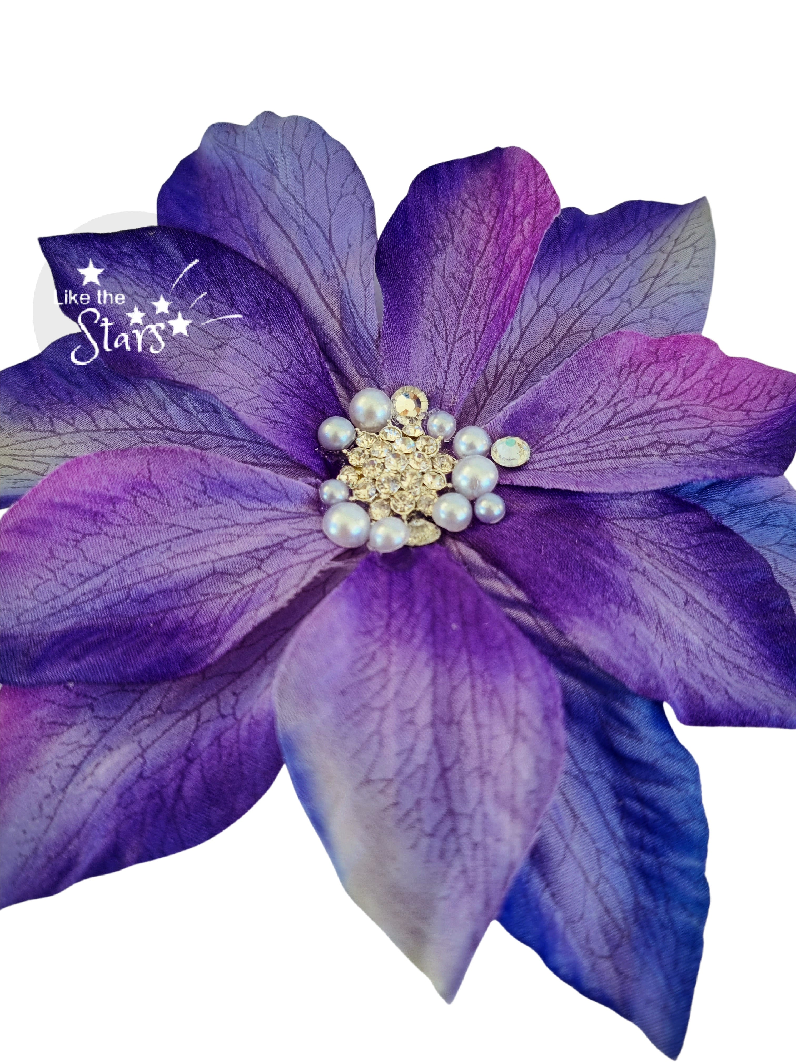 Ariel Purple Flower Hair Clip For Little Mermaid Cosplay – Like The Stars